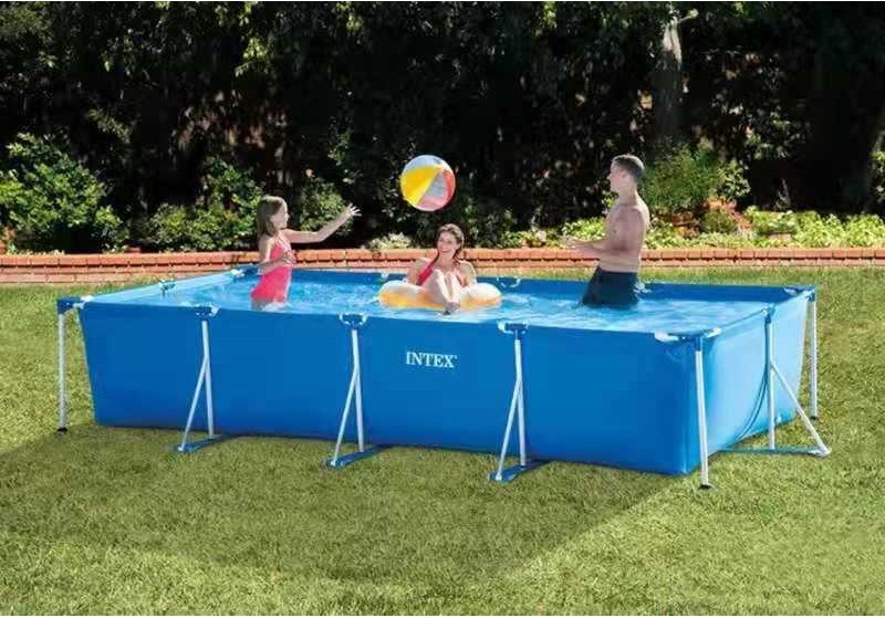 INTEX Rectangular Metal Frame Pool Easy Set Above Ground Baby Children ...