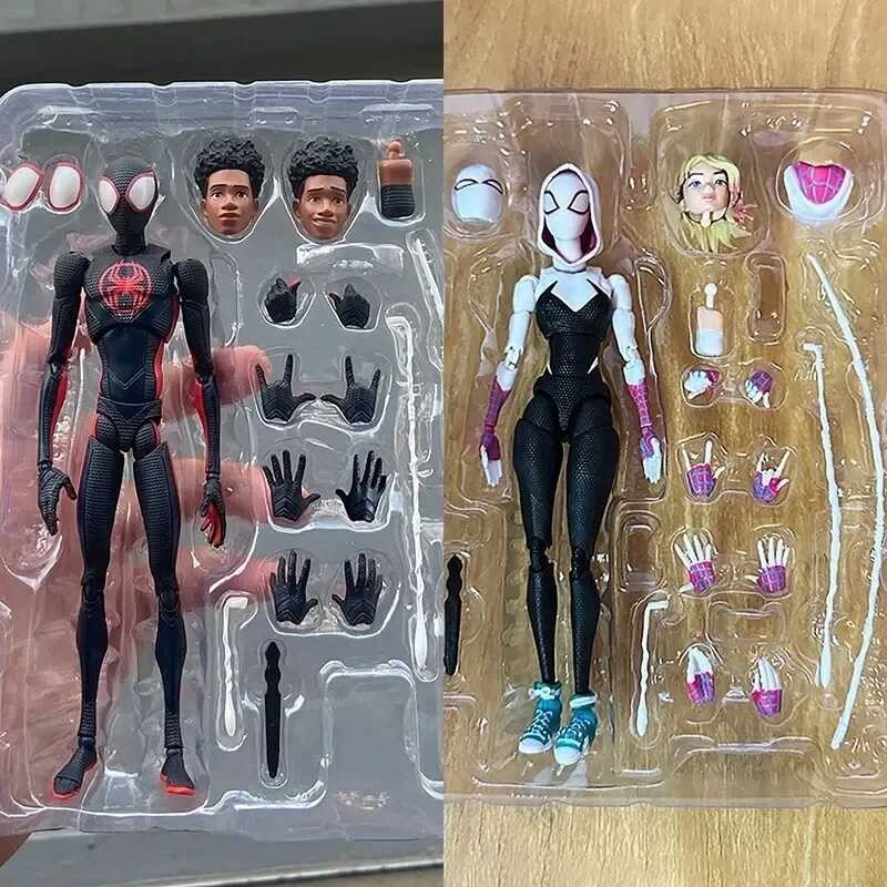 1C4 Shf Spider-Man Anime Figure Miles Morales Gwen Stacy Action Figures ...