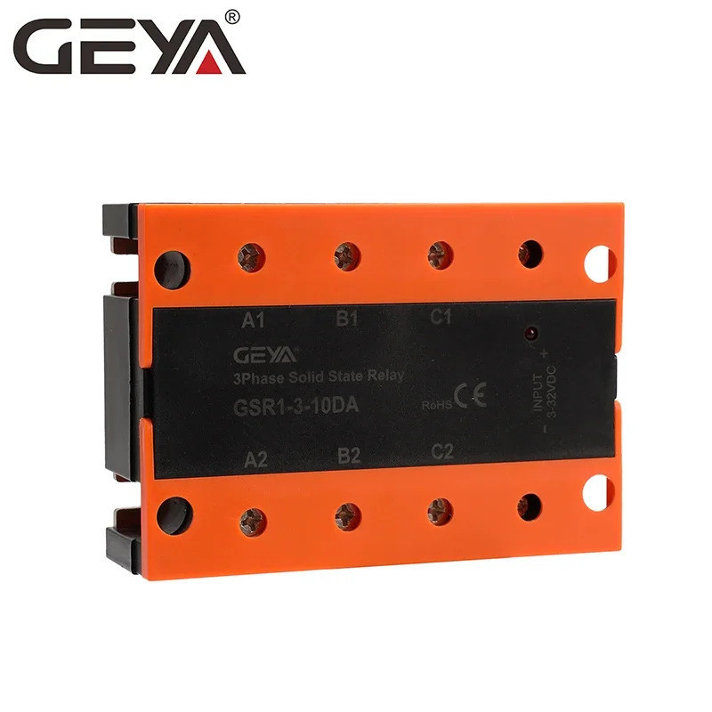 GEYA GSR1-3 Phase Solid State Relay DC to AC Three Phase SSR 10A 25A ...