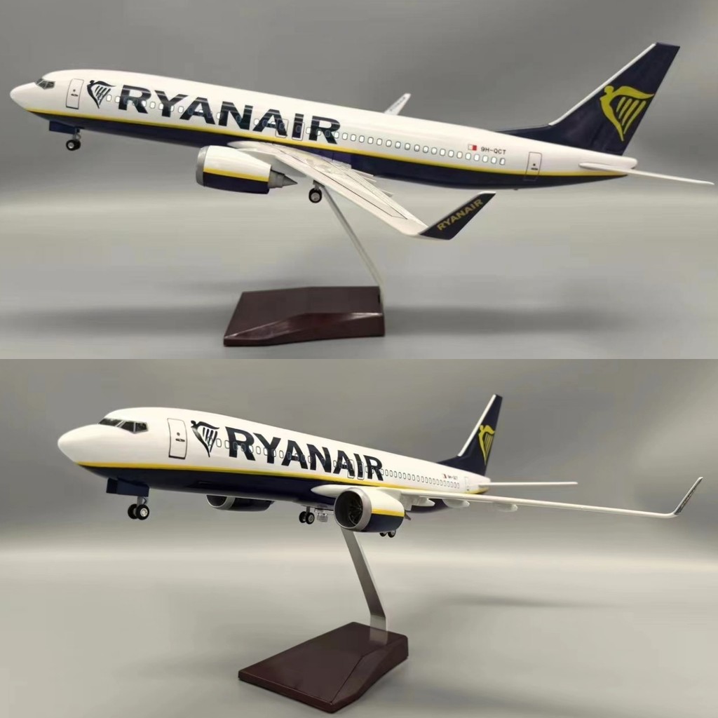 1:85 Scale 47Cm 737 Ryanair Ireland B737-800 Model Die-Cast Resin ...