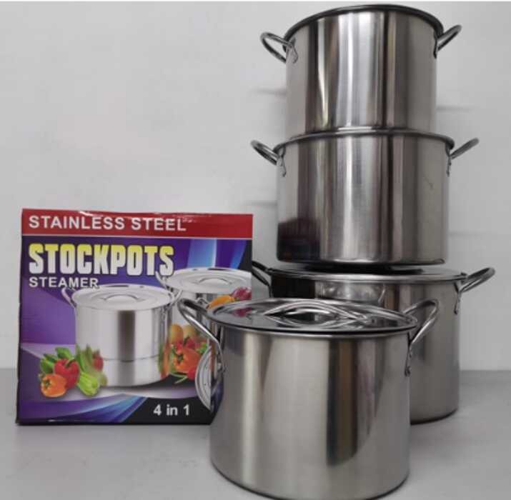 Pot Stock (Stainless Steel 555) (4Sets) | Shopee Philippines