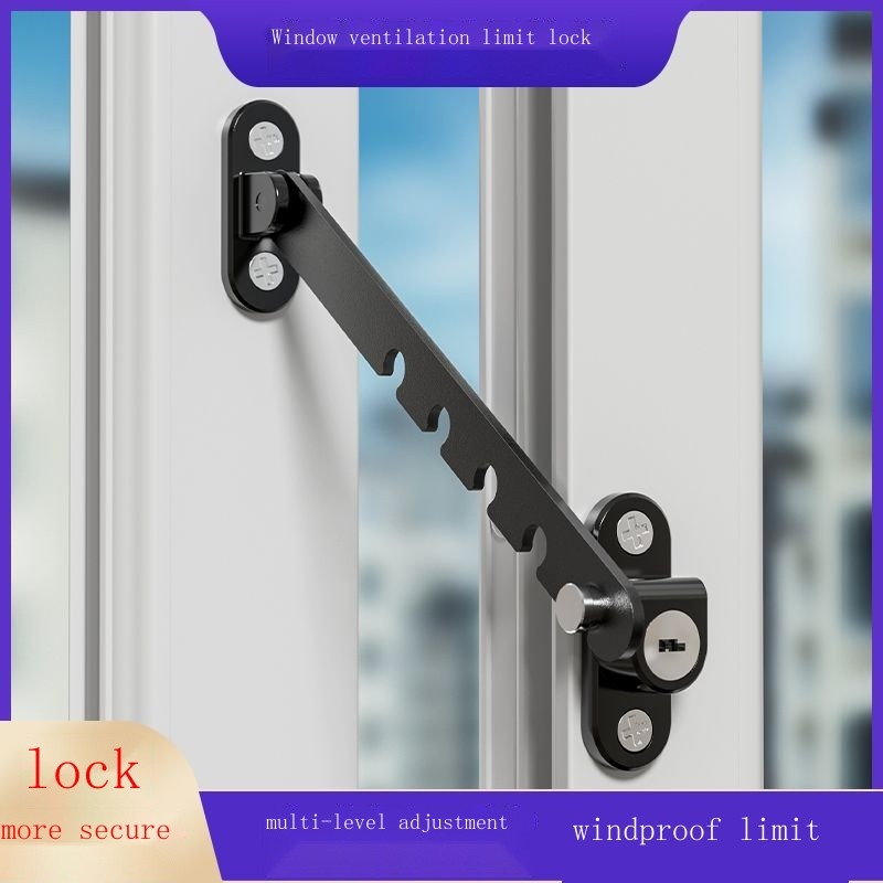 Window Safety Lock Child Fall Arrester Window Windproof Holder Anti ...