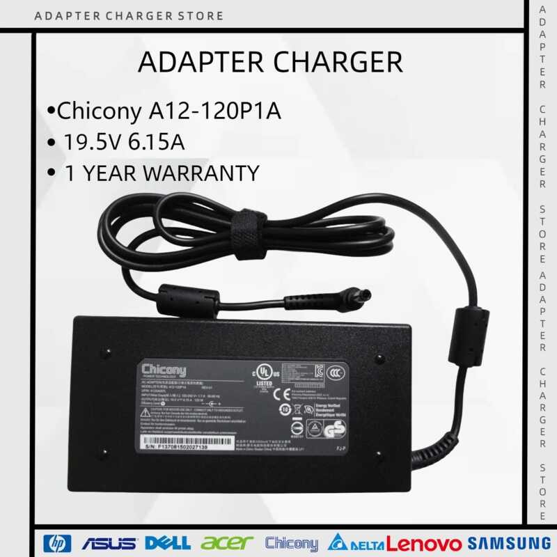 Clevo W370ss/Sager Np7378 Laptop Charger Para Sa Chicony 19.5V 6.15A ...
