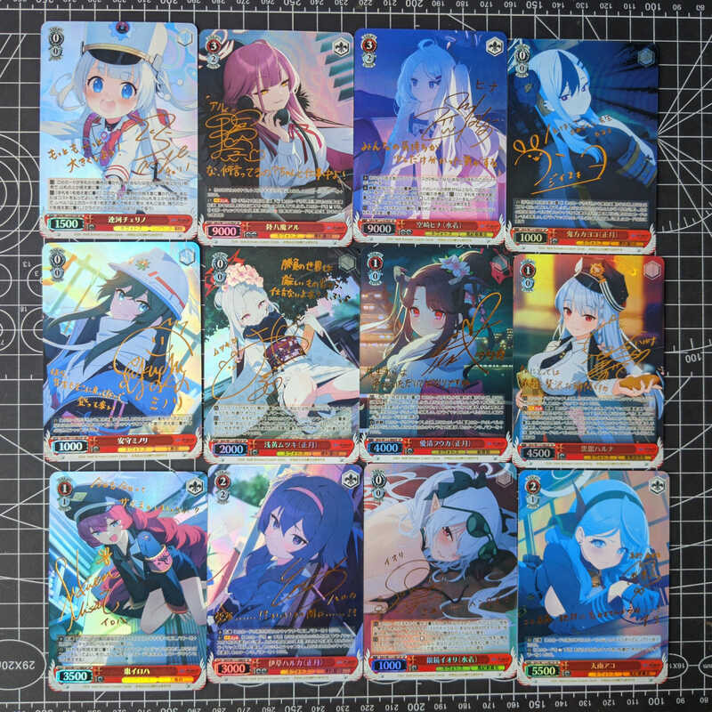 9 12Pcs/Set Blue Archive Hot Stamped Signature Flash Card Misono Mika ...