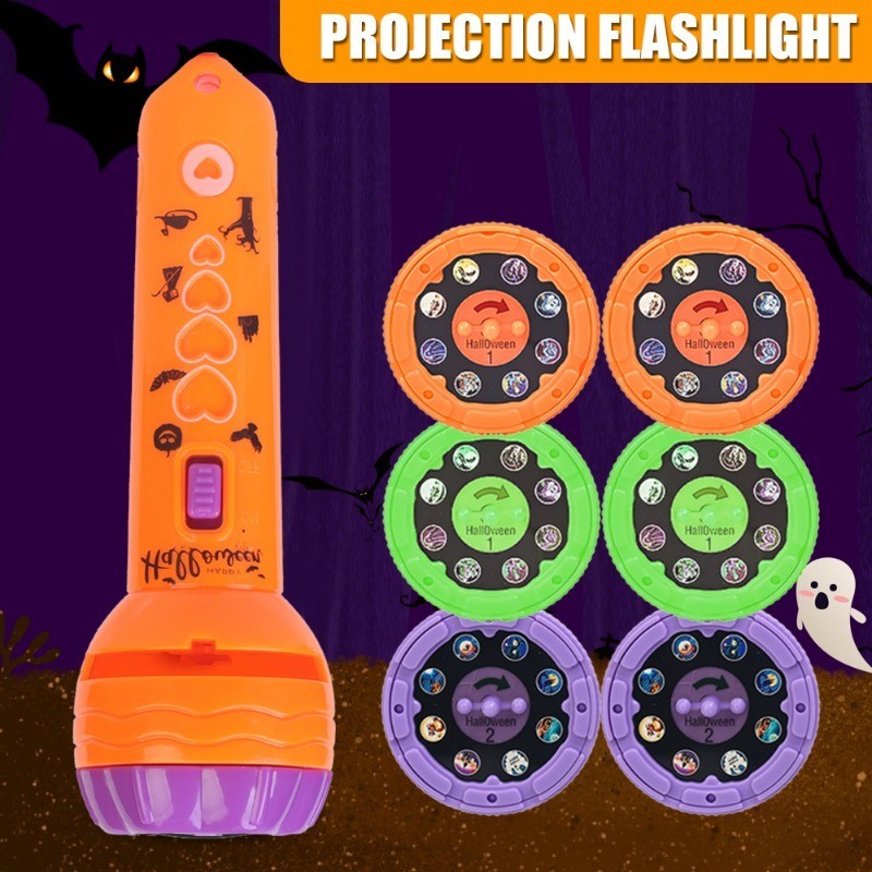 Cartoon Vampire Ghost Pattern Flashlight Projector - Children Kids ...