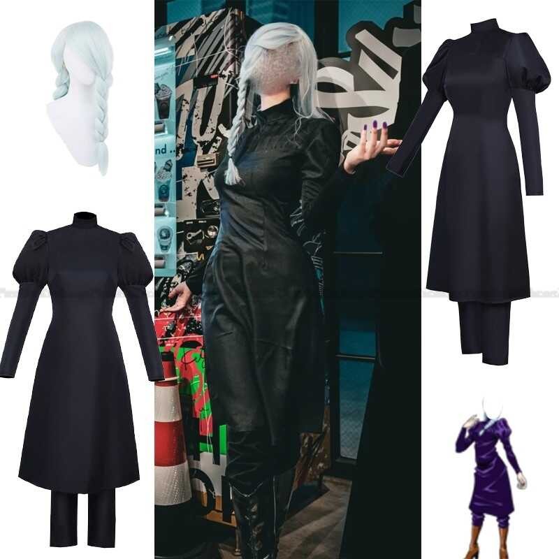 Anime JJK Cosplay Mei Mei Cosplay Costume Black Uniform Suit Mei Mei ...