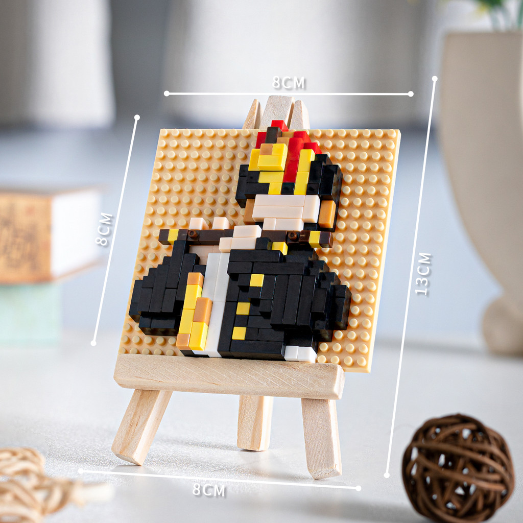 Famous Paintings 3D Pixel Art Building Blocks Creative Van Gogh Starry ...