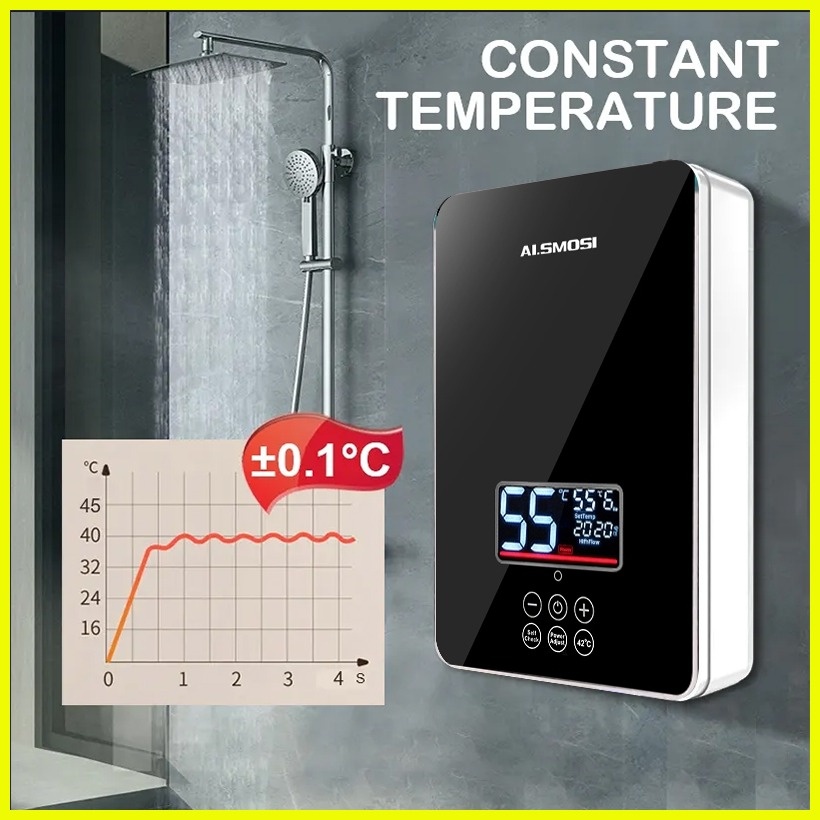 Water Heater Set 6000W Home Multi Point Shower heater 3 Seconds Quick ...