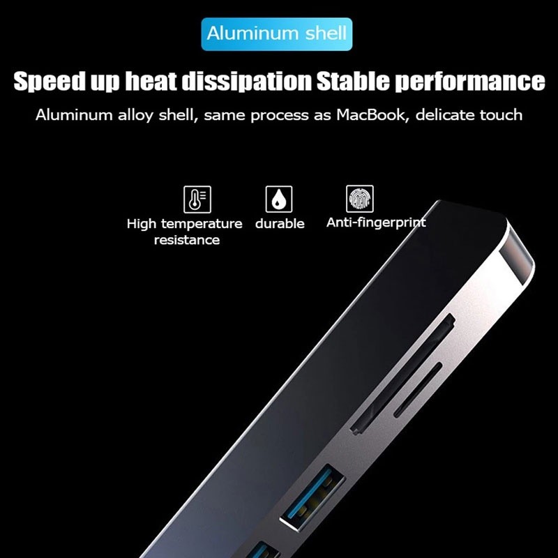 Zeus 5 in 1 USB HUB Type C High Speed USB 3.0 Ports SD/TF Memory Card ...