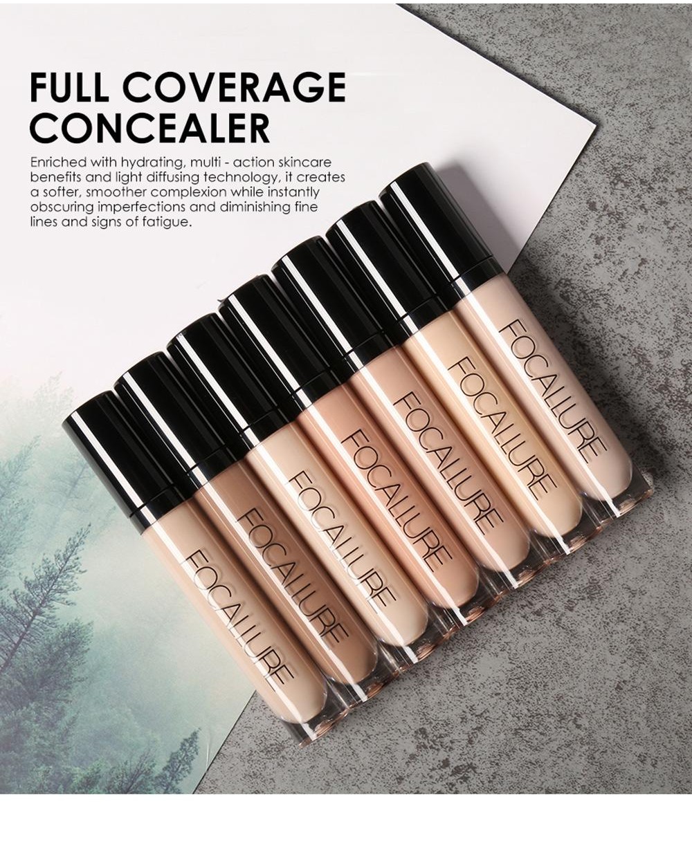 FOCALLURE Liquid Concealer Full Cover Waterproof Flawless Natural 4 ...