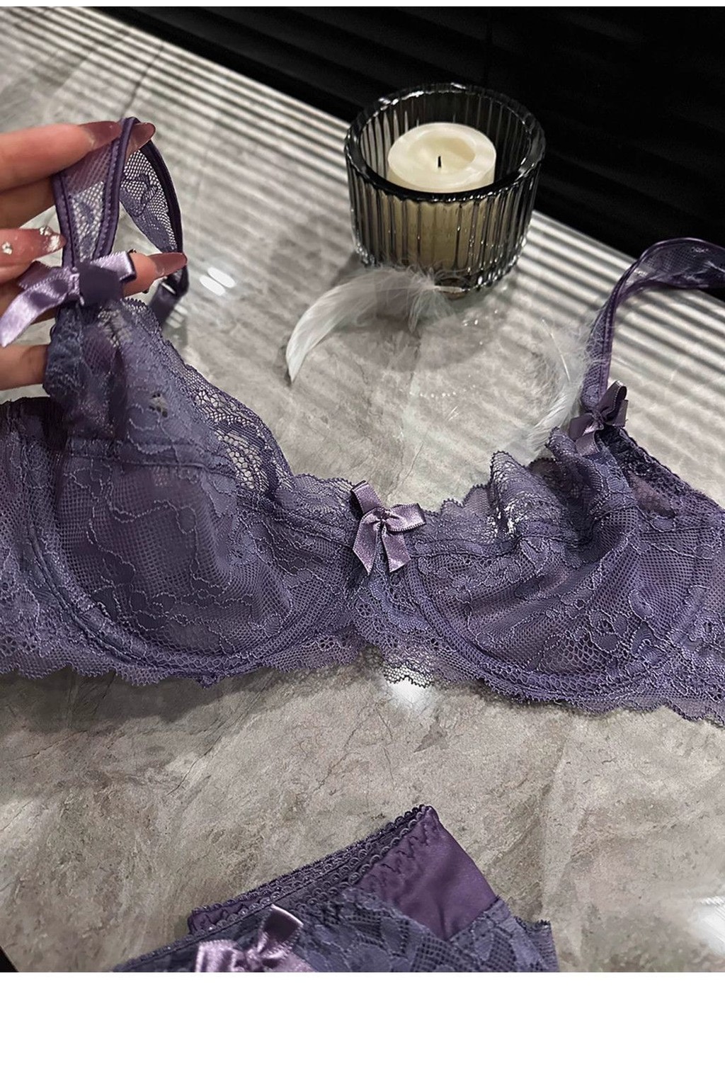 New Style Sexy Lace Underwear Women's Suit Summer Steel Ring Bra ...