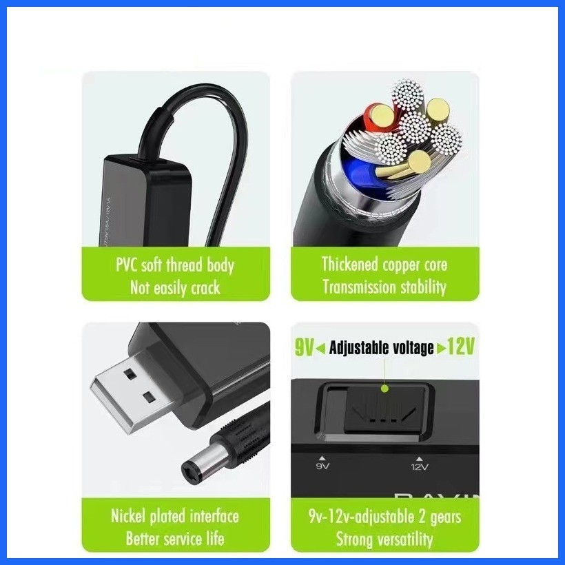 COD Wifi power cable modem to powerbank DC 5V-9V/12V USB Power ...