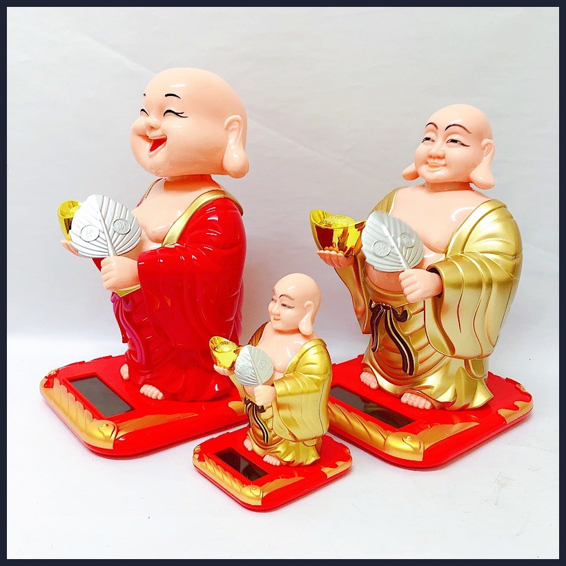 Fengshui Lucky Charm Buddha Statue for Lucky & Happiness, Solar Energy ...