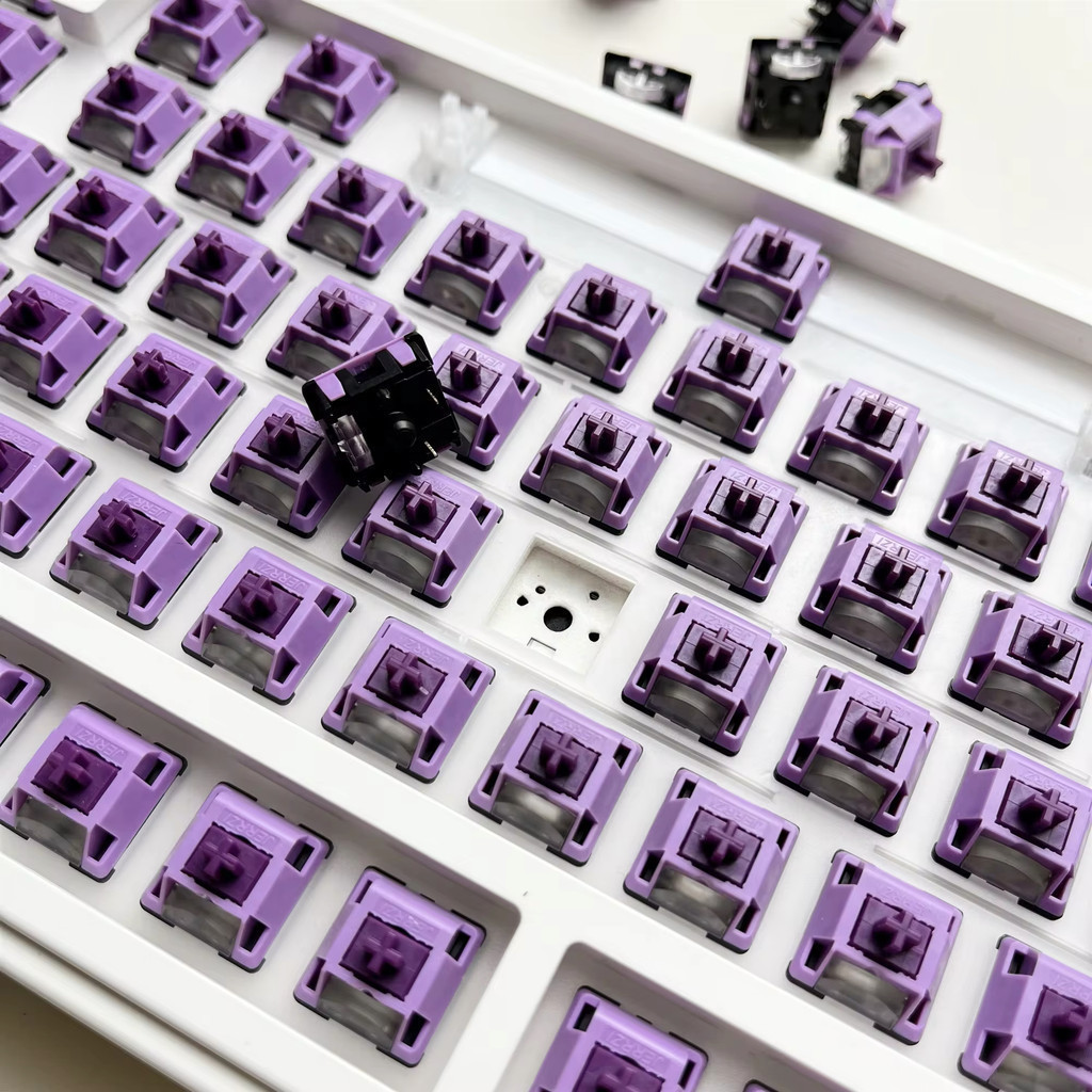 Jerrzi Blueberry Switch 40g Linear Switches for Mechanical Keyboard 5pin MX Switch with Light ...