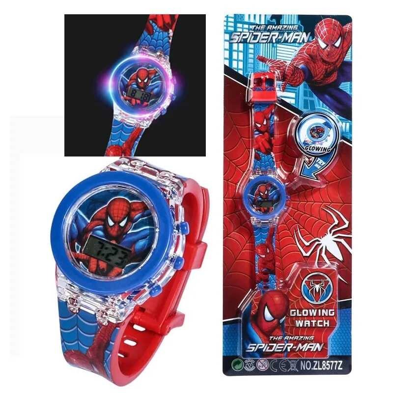 Spiderman Anime Figure Toys Watch Avengers Frozen Figures Boys Girls ...