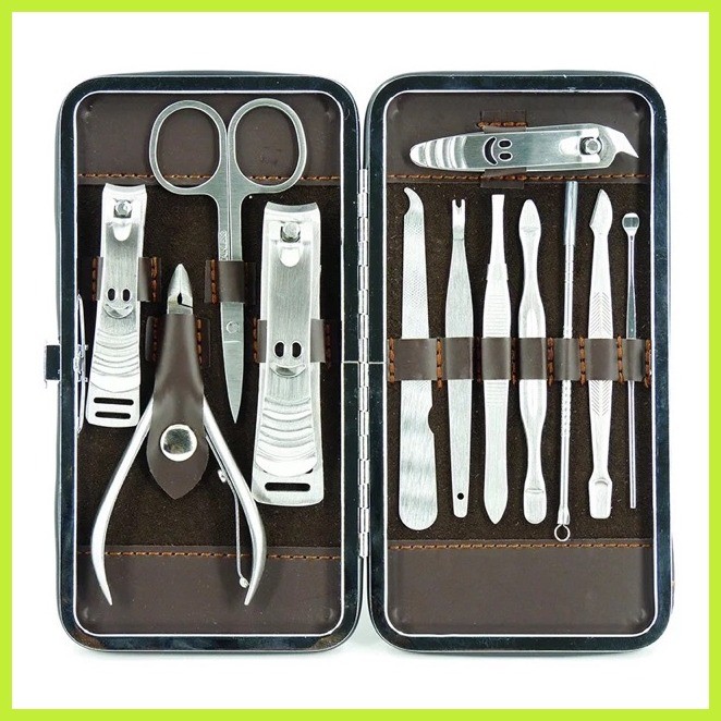 ☪ ∣ ┳ 12 in 1 Manicure set Nail clipper set stainless Pedicure ...