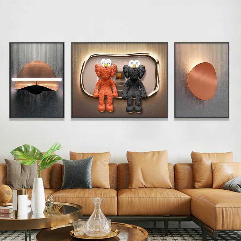 Light Luxury Trend KAWS Living Room Decorative Sesame Street Figurine ...