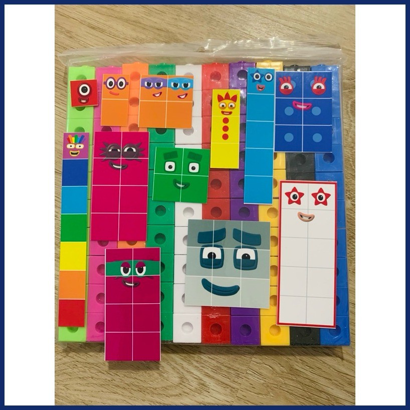 ♟ DIY Alphablocks or NumberBlocks Math STEM Linking Cubes with Stickers ...