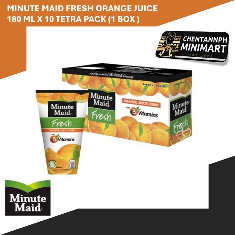 Minute Maid Fresh Orange Juice Drink Tetra Pack 180Ml X 10 Pieces Be9 ...