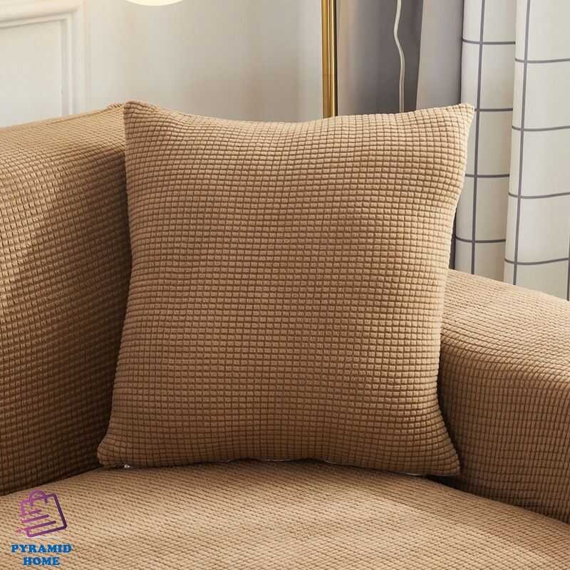 Pyra Thick Throw Pillow Case 16X16 inches Solid Color Cushion Cover For ...