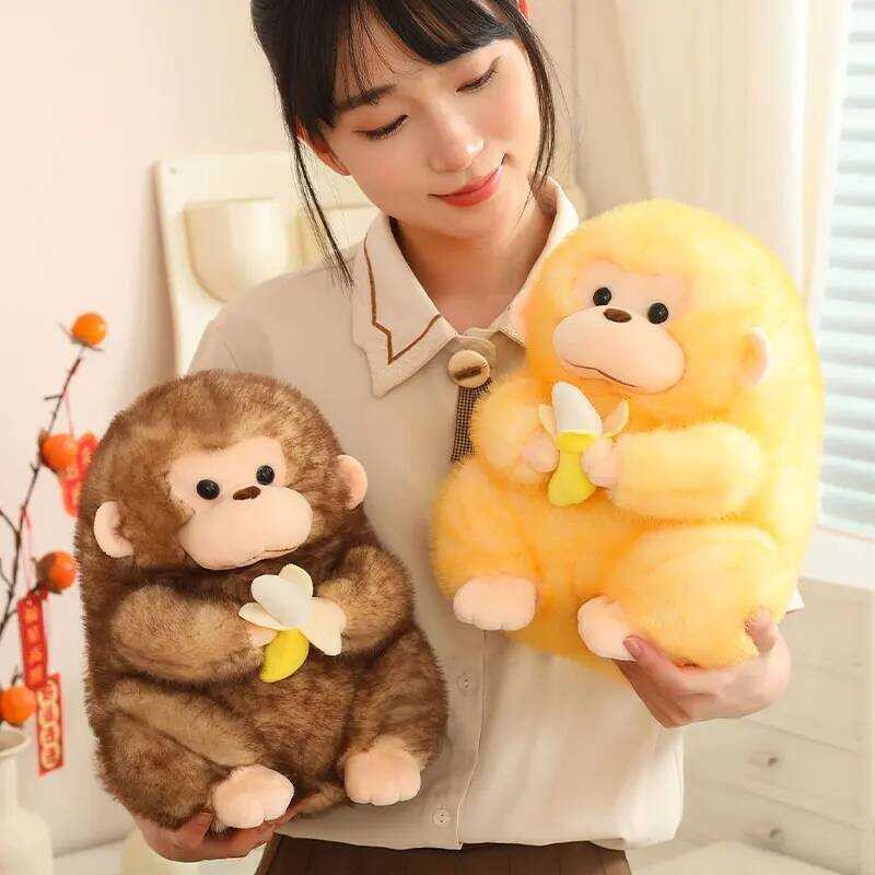 23/30/40Cm Lovely Fairy Golden Monkey Plush Toys Kawaii Monkey Holding ...