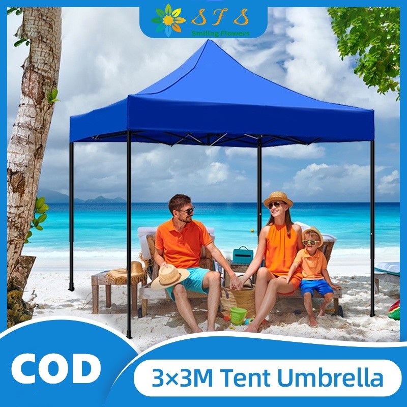 Tent Waterproof Retractable Tent Complete Set Black Post Camping Set ...