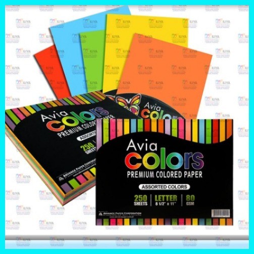 AVIA-ASSORTED-COLORED-PAPERS-SHORT (REAM) | Shopee Philippines