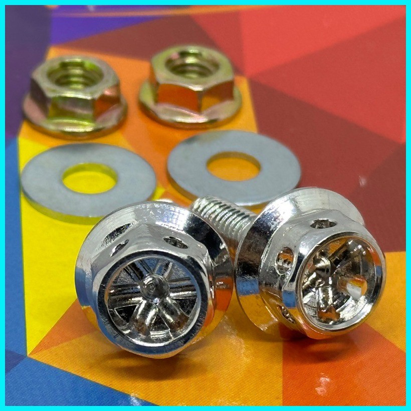 Plate Number Bolts With Free nut and Washer (Sold as Pair) | Shopee ...