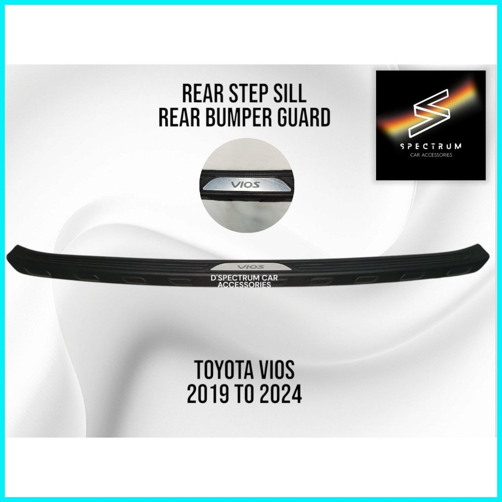 REAR STEP SILL/REAR BUMPER GUARD FOR TOYOTA VIOS (2019 TO 2024) BLACK ...