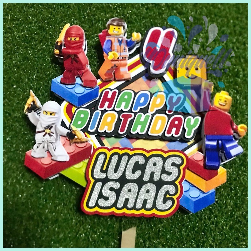 LEGO themed Cake Topper (3d/Layered) | Shopee Philippines
