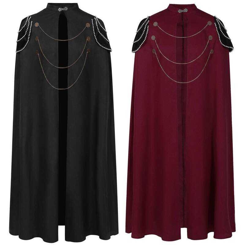 Medieval British Royal Cloak Steampunk Long Hooded Cloak General Jazz ...