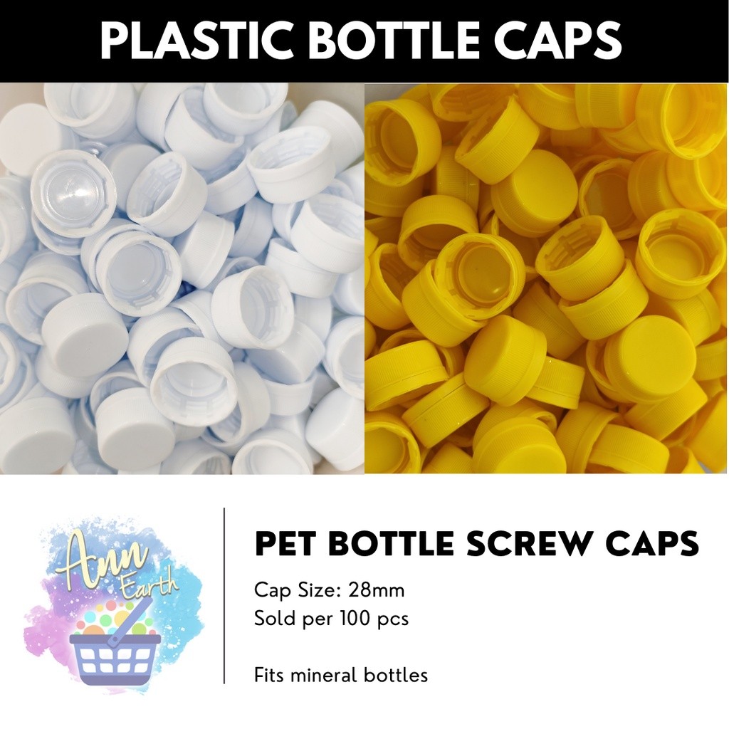 100pcs PET Bottle Caps/ Tamper Proof/ Self Sealing Caps/ Screw Type ...