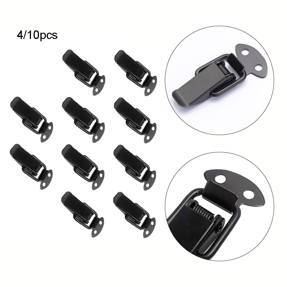 July new ️4/10x Latch Spring Loaded Clip Box Hinge Snap Closure Crate ...