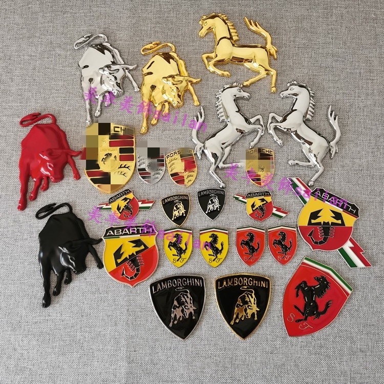 Car Motorcycle Locomotive Modified Label Ferrari Car Label Lamborghini ...