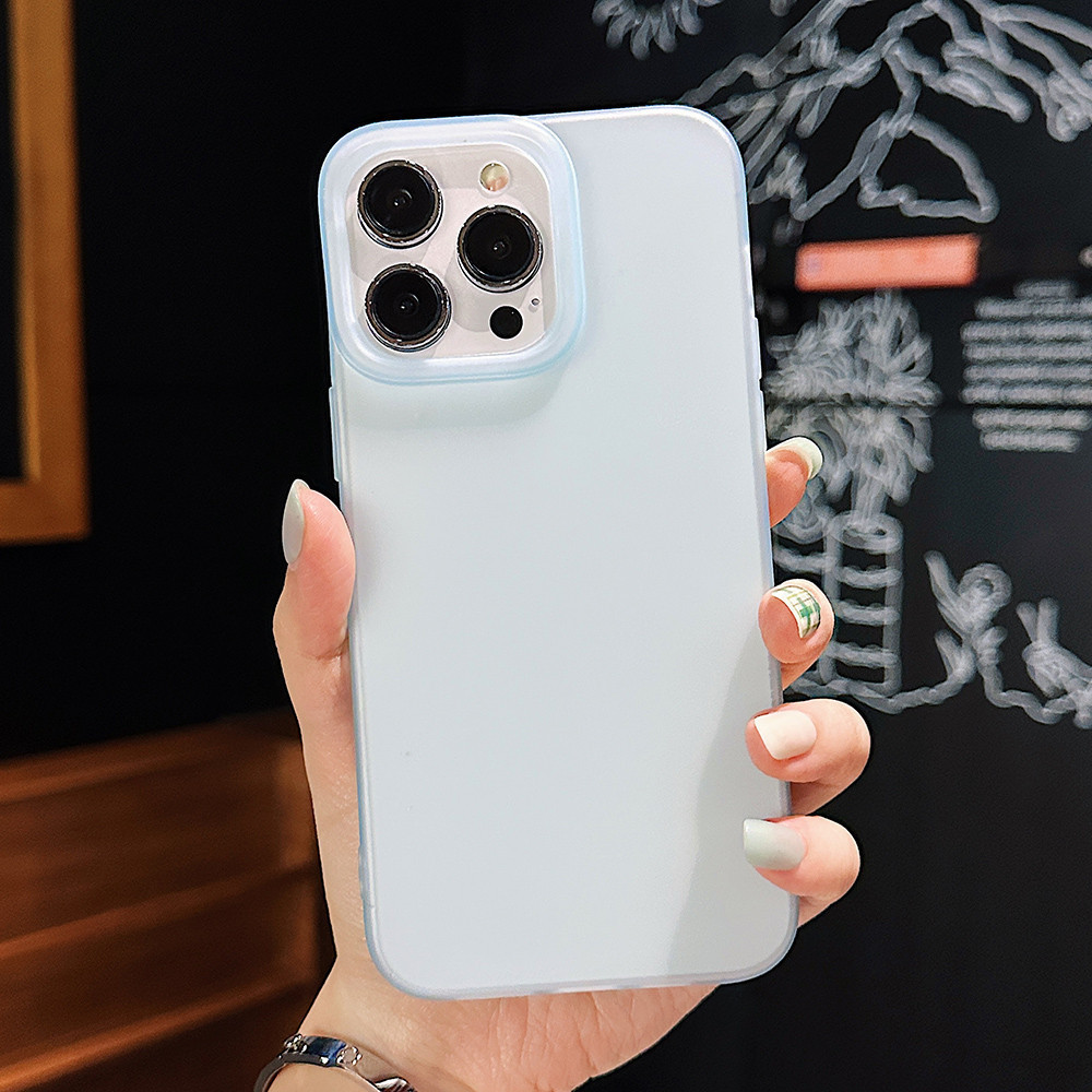 ultrathin Thoroughly Blue Foggy Surface Frosting Phone Case For iPhone ...