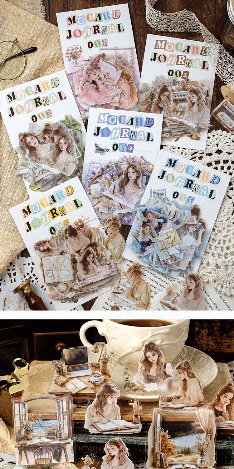 ENWEI 40 Pcs [Travel Brochure Series] Lovely Journal Stickers Mist ...