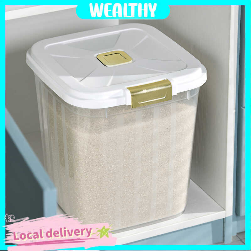 COD- Bucket Flour Tank 25.00kg Moisture and Insect Proof Seal Home ...