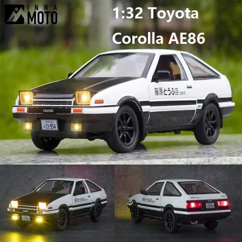 Initial D Toyota Corolla Ae86 Alloy Models Diecast Toys With Pull Back ...