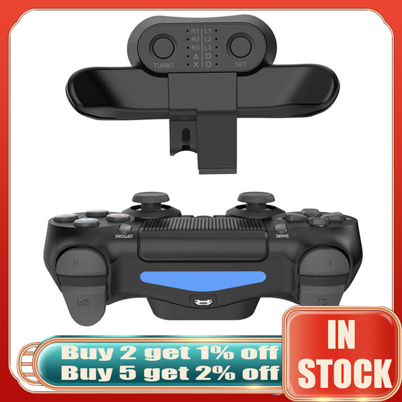 6 Para Controller Back Button Attachment Dualshock4 Rear Extension Adapter Gamepad Paddle Key