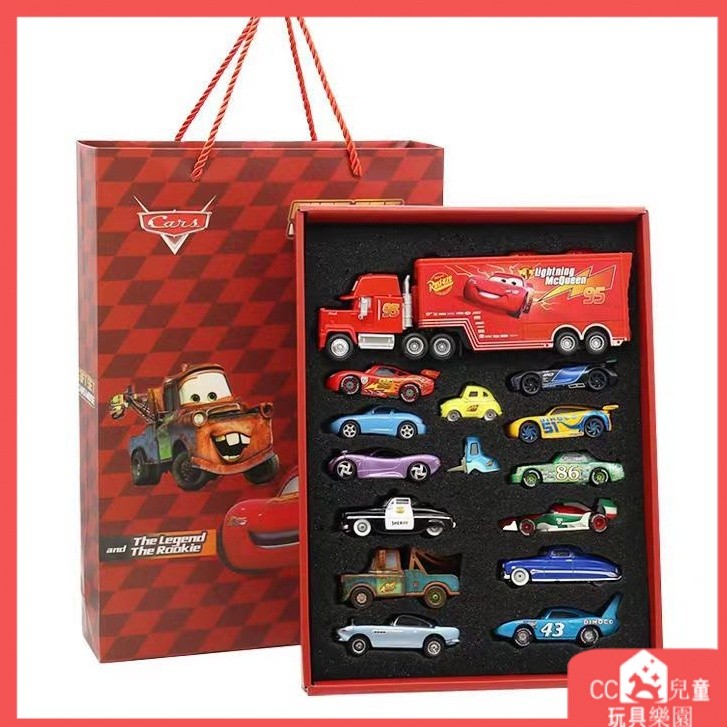 Spot tomica Cars Alloy Car Lightning McQueen Uncle Mc Gift Box Set ...