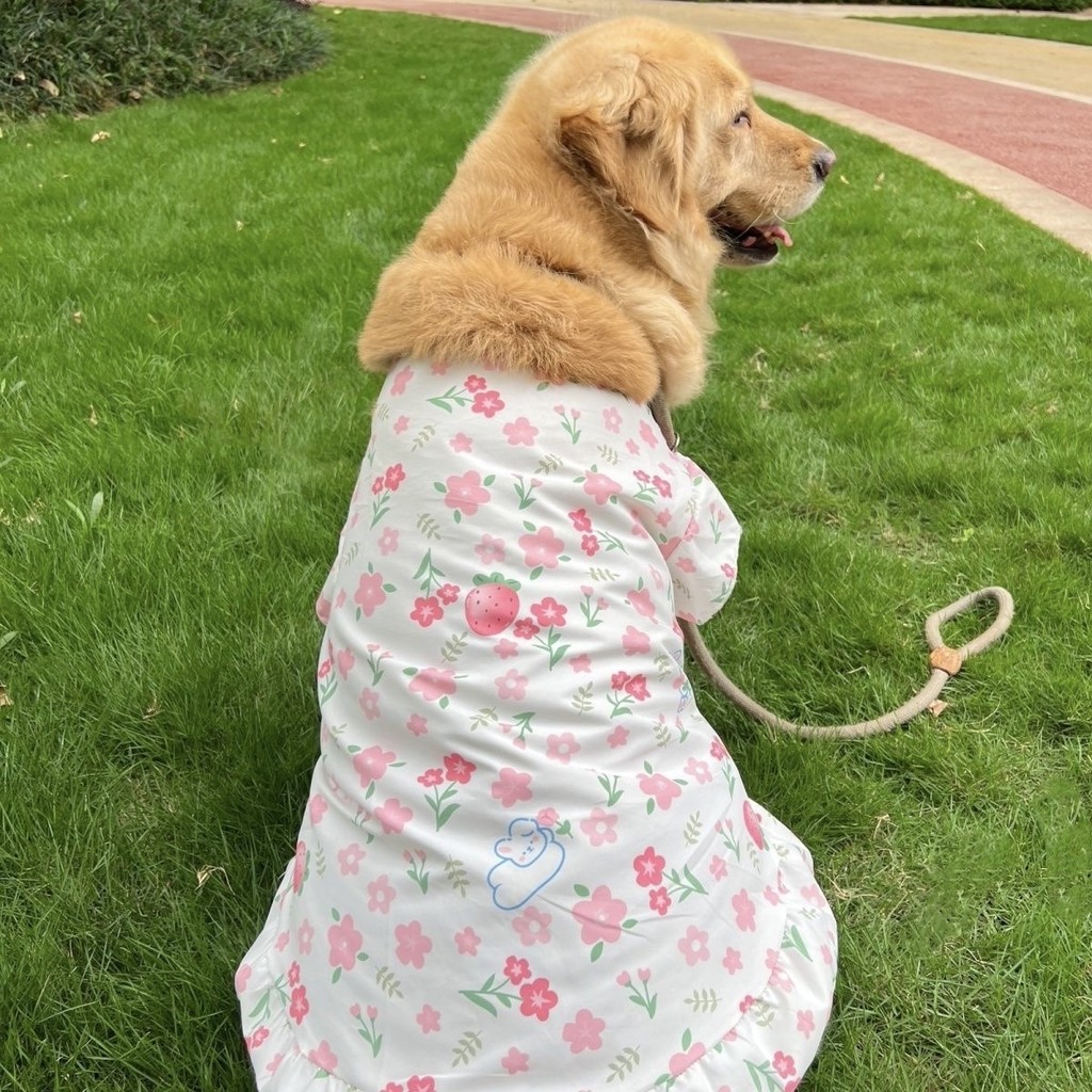 Cute Printed Big Dog Vest Clothes Golden Retriever Labrador Samoyed ...