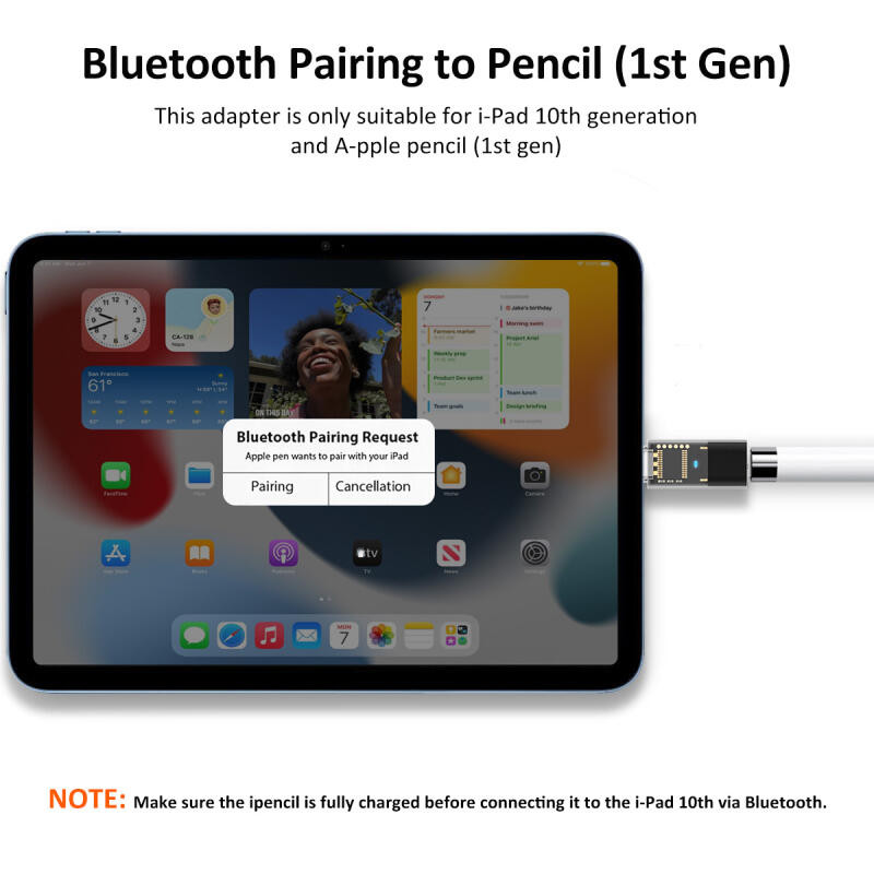 Fonken USB C Pencil Adapter Type-C to iPencil Charger for Aple Pencil ...