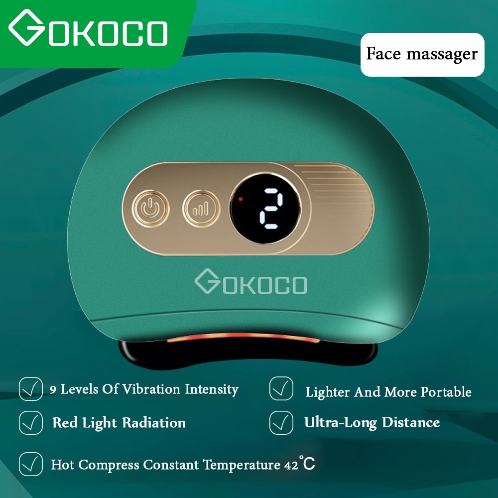 GOKOCO Electric Face Massager Face Cream Introducer Thermal Press Face ...