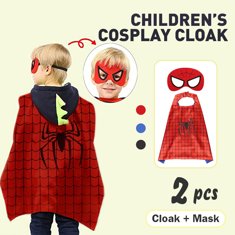 [MICCYBC]2-8Y Kids Mask+Cape Set Hulk Spiderman Superman Batman ...
