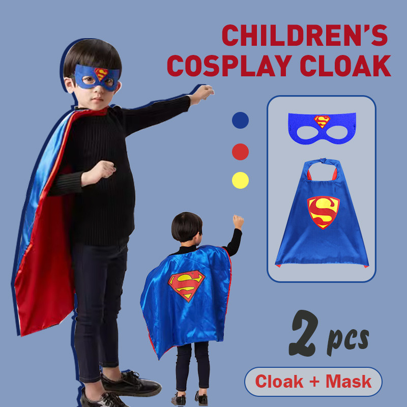 [MICCYBC]2-8Y Kids Mask+Cape Set Hulk Spiderman Superman Batman ...