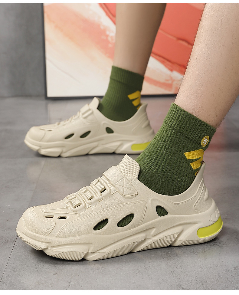 2024 New Men Sandals Soft Sole Beach Shoes Casual Waterproof Breathable ...