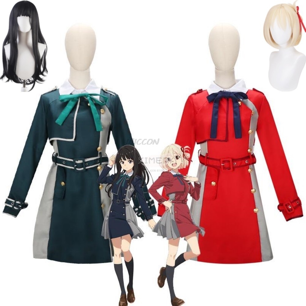 § Anime Lycoris Recoil Nishikigi Chisato Takina Inoue Cosplay Costume ...