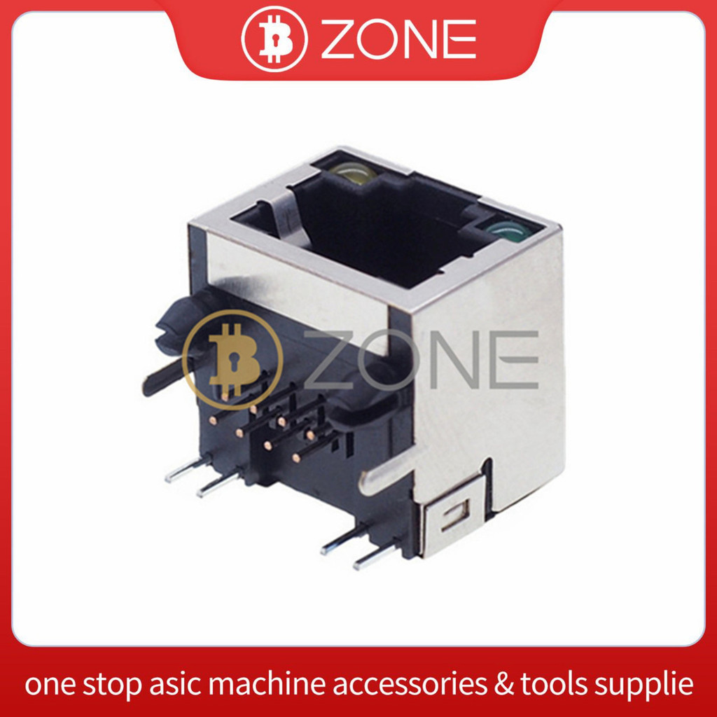 Miner Repair RJ45 Socket 56 8P8C Gigabit Port 8-pin Copper Pin Crystal ...