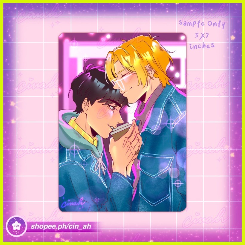 Aesthetic Banana Fish Ash Lynx Eiji BL Yaoi Manhwa Webtoon Glossy Photo Art Print [Asheiji ...