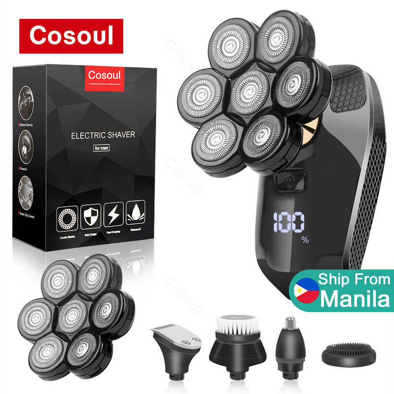 Man Men Electric Razor Bald Head Razor For Beard Shaving 5 In 1 Shaving ...